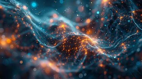 premium photo dynamic particles flowing through space
