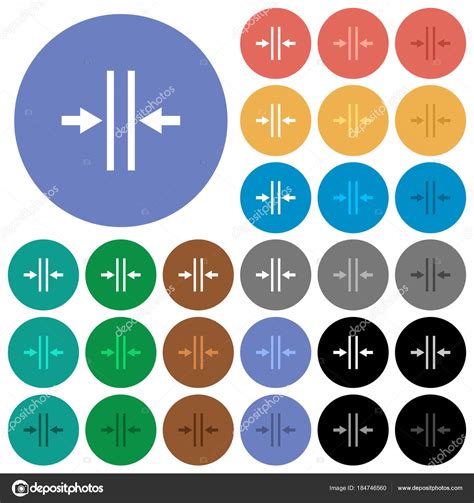 Adjust Text Column Gutter Round Flat Multi Colored Icons Stock Vector Image By ©renegadehomie