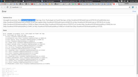 Problems With The Push Plugin Error Push Plugin Not Found See Logs Ionic V3 Ionic Forum
