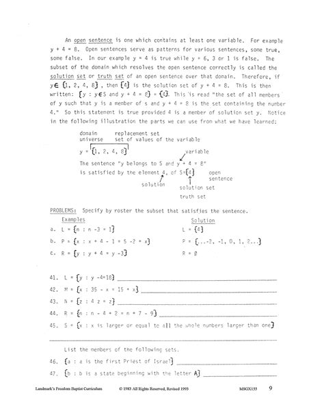 Math Grade 11 Algebra Ii Landmarks Freedom Baptist Curriculum