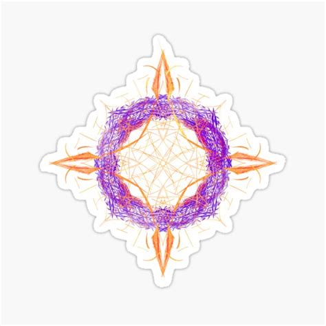 Fractal Compass Sticker For Sale By Leahmcneir Redbubble