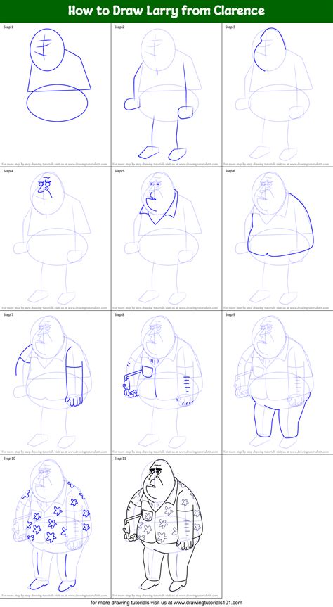 How To Draw Larry From Clarence Clarence Step By Step DrawingTutorials Com