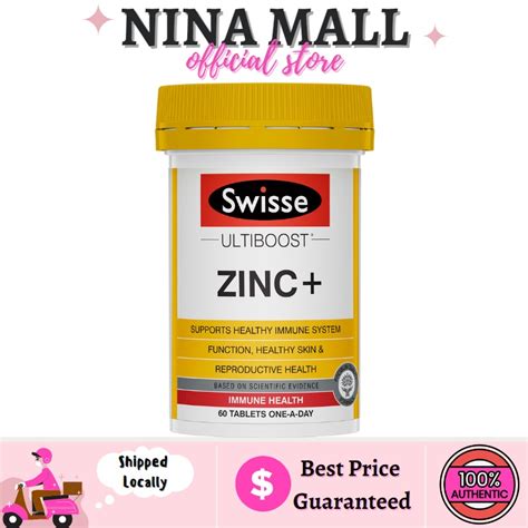 Swisse Ultiboost Zinc 60 Tab Support Immune System Ninamallsg