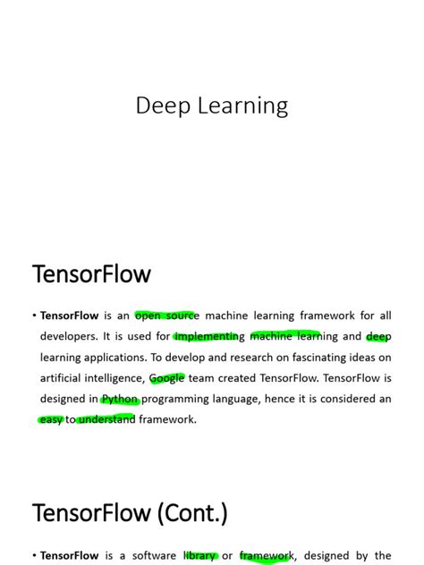 Tensorflow Sec1 Pdf Artificial Neural Network Deep Learning