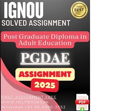 Ignou Pgdae Solved Assignments Pg Diploma In Adult Education
