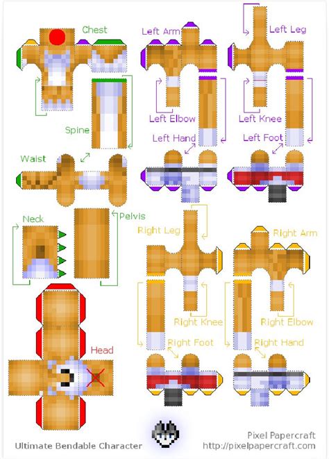 Boneco Articulado De Papercraft Do Minecraft