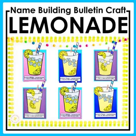 Lemonade Name Craft End Of Year Back To School Name Activity Summer