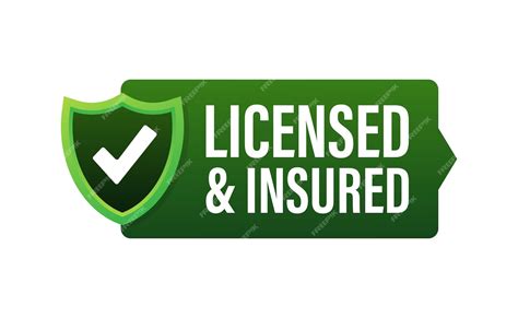 Premium Vector Licensed And Insured Vector Icon With Tick Mark And Shield