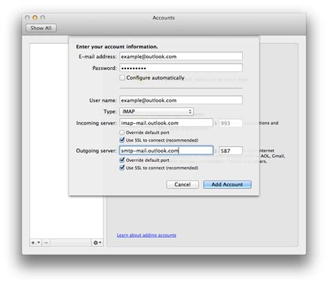 Configuring Outlook 2011 With Using Imap Kieran Lane