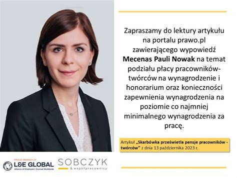 A Sobczyk And Współpracownicy Na Linkedin Kodekspracy Prawopracy