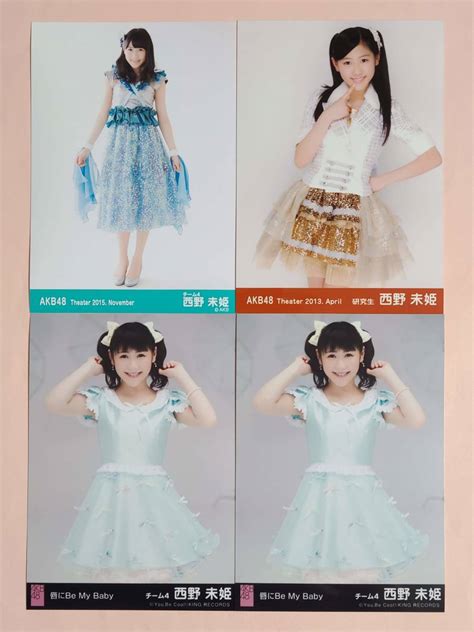 Yahoo オークション Akb48 公式 生写真 西野未姫 4枚まとめ売り 月別
