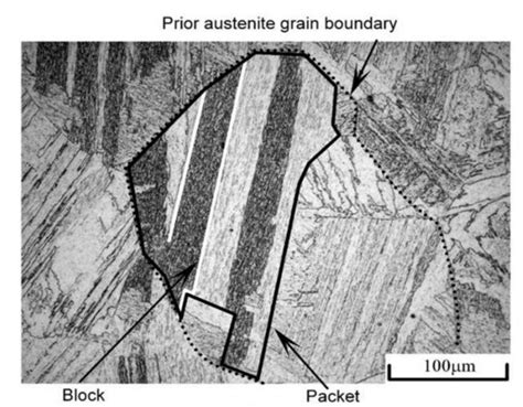 Lath Martensite In Low Carbon Content 00049 Wt C Under Lom With