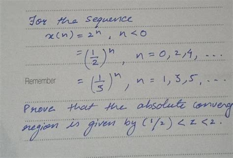 Solved For The Sequence X N An No Remember Chegg