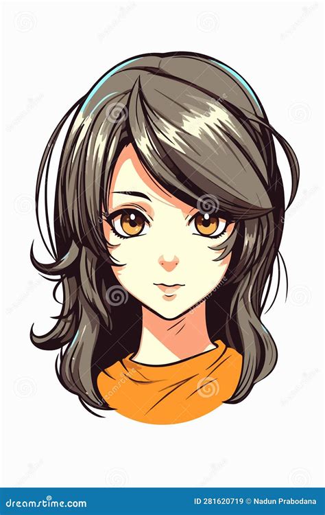 Young Girl Anime Style Character Vector Illustration Design Manga