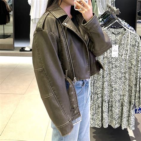 자라 Zara 신상 가죽자켓 페이크 레더 점퍼 입어본 후기 네이버 블로그