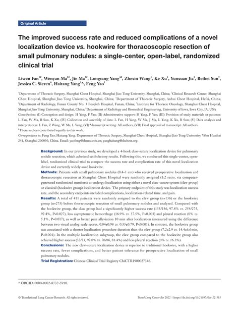 Pdf The Improved Success Rate And Reduced Complications Of A Novel