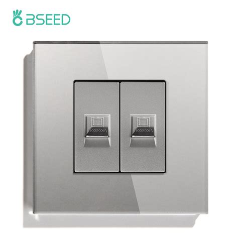 Bseed Double Internet Rj45 Wall Socket Cat5 Data N Grandado