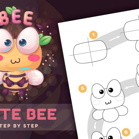 How To Draw Bee Step By Step Drawing Lesson Graphics Illustration Nel 2024