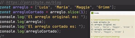Javascript Extraer Porción De Arreglo Parzibyte
