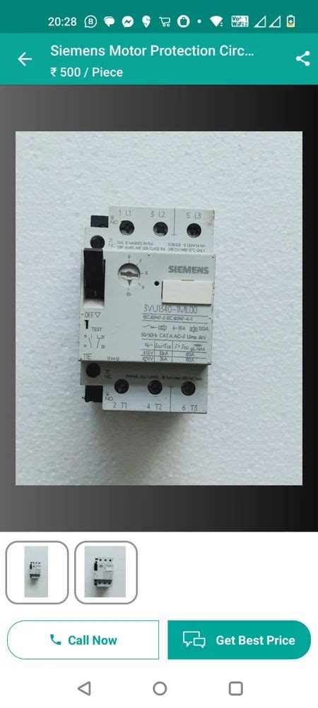 3 Pole Siemens Mpcb Contactors Relay At ₹ 1555 Piece In Kolkata Id 19858303855