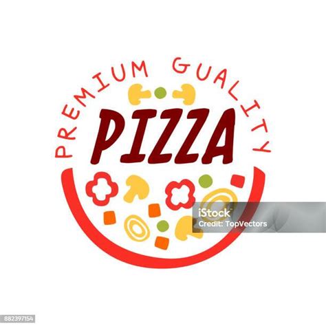 피자 재료와 크리에이 티브 벡터 플랫 피자 디자인입니다 버섯 카페 메뉴 음식 배달 회사에 대 한 후추 엠 블 럼 0명에 대한
