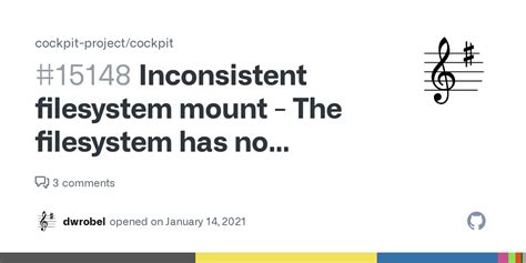Inconsistent Filesystem Mount The Filesystem Has No Permanent Mount