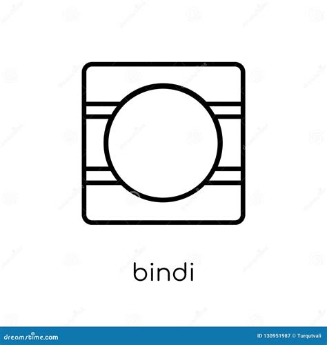 Bindi Icon Trendy Modern Flat Linear Vector Bindi Icon On White Stock