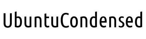 Ubuntu Condensed Font FFonts Net