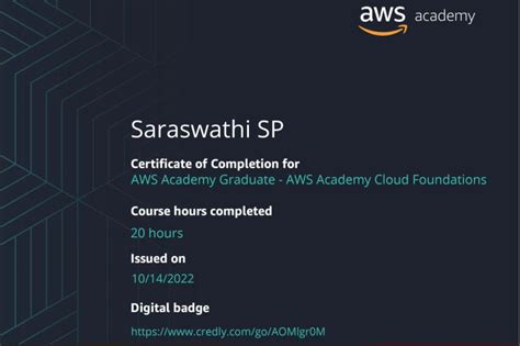 Aws Amazon Internship Cloudcomputing Saraswathi Sp