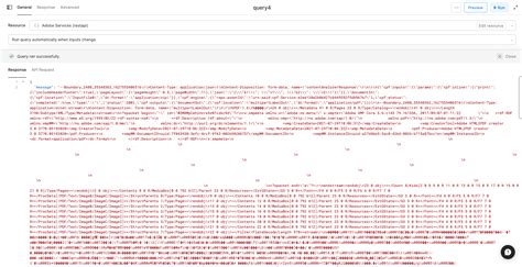 Help With A Response From Adobe Api In Octet Stream Queries And