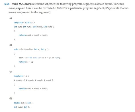 solved 6 54 find the error determine whether the following