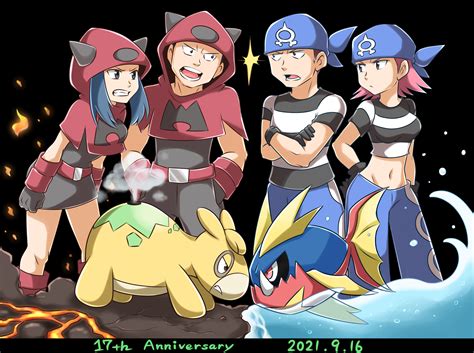 Team Magma Grunt Team Aqua Grunt Numel And Carvanha Pokemon And 2 More Drawn By Aogaeru