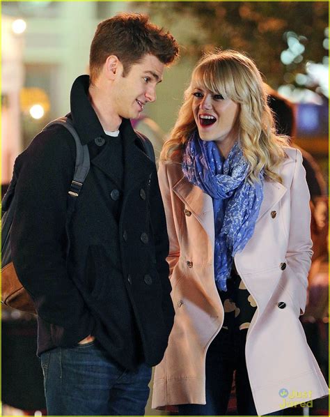 Emma Stone And Andrew Garfield Amazing Spider Man 2 Night Shoots Photo 553324 Photo Gallery