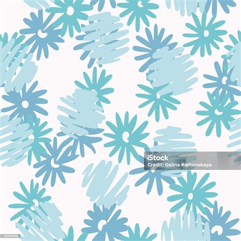 디티 데이지 꽃 배경 원초 필드 꽃으로 만든 매끄러운 패턴 식물 여름 장식 자연 모티프 간단한 스케치 텍스처 직물 직물 포장 및