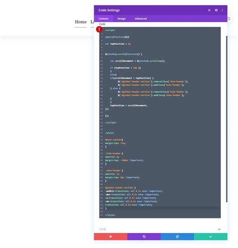 How To Reveal Your Global Header While Scrolling Up And Hide While Scrolling Down With Divi