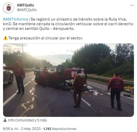Vehículo Volcado En La Ruta Viva Provoca Cierre Vial En Quito El Comercio