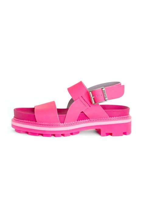 Anna Sui X John Fluevog Sandals Neon Pink