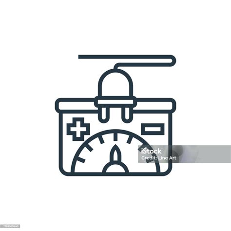전기 자동차 개념에서 배터리 아이콘 벡터 배터리 편집 가능한 스트로크의 얇은 선 그림입니다 웹 및 모바일 앱 로고 인쇄 미디어에 사용할 수 있는 배터리 선형 사인 0명에