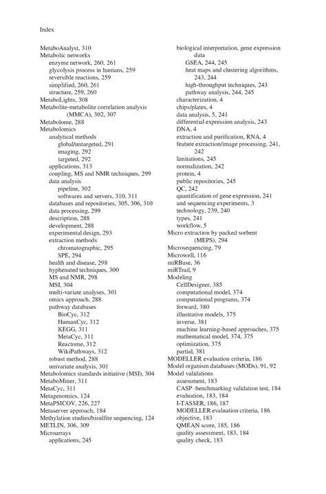 Essentials Of Bioinformatics Notes 100 Metabolic Networks