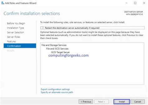 Install And Configure ISCSI Target On Windows Server ComputingForGeeks