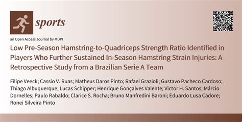 Low Pre Season Hamstring To Quadriceps Strength Ratio Identified In