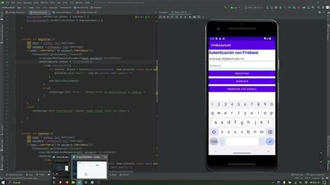 video demostractión firebaseauth app youtube