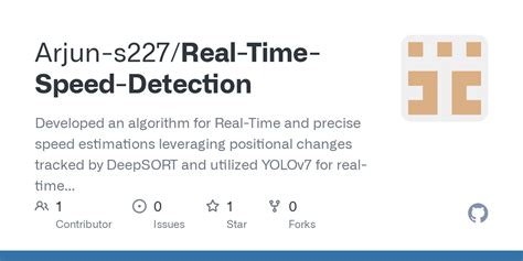 Github Arjun S227 Real Time Speed Detection Developed An Algorithm