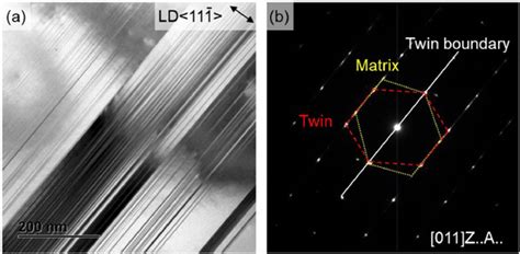 A Tem Micrograph Coupled With The Corresponding B Selected Area Download Scientific Diagram