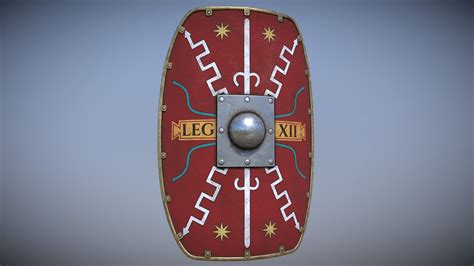 Scutum Augustan Type Legio Xii Fulminata 3d Model By Garrettich [f42fbc0] Sketchfab