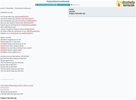 Chord FutureSex LoveSound Tab Song Lyric Sheet Guitar Ukulele Chords Vip