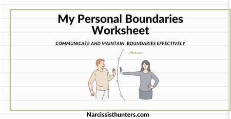 My Personal Boundaries Worksheet Narcissist Hunter