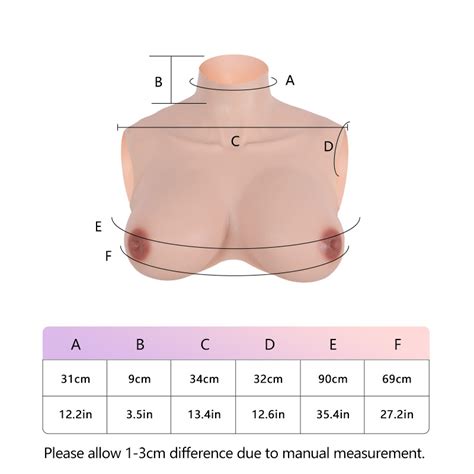 E Cup Breast Size