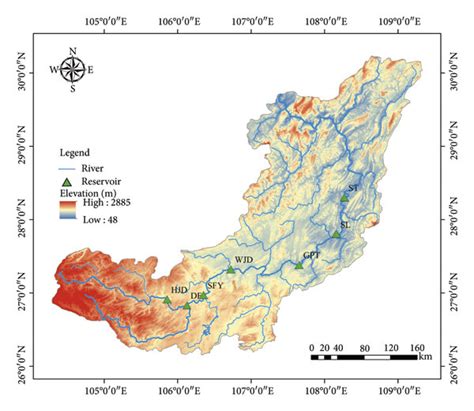Overview Of The Watershed Of Guizhou Section Of The Main Stream Of The