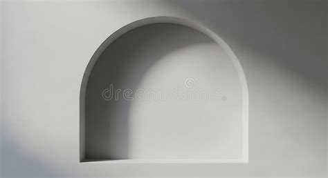 Minimalist Arch Niche With Soft Light And Shadow Stock Illustration